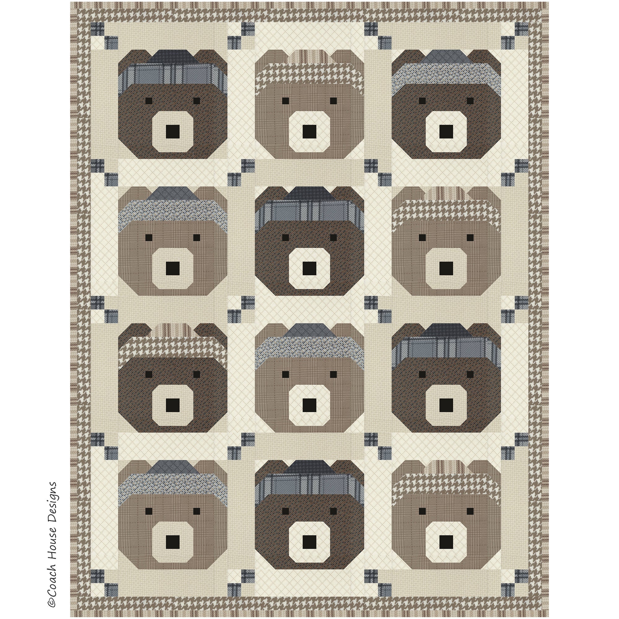 Baby Bear Downloadable PDF Quilt Pattern – Coach House Designs Canada